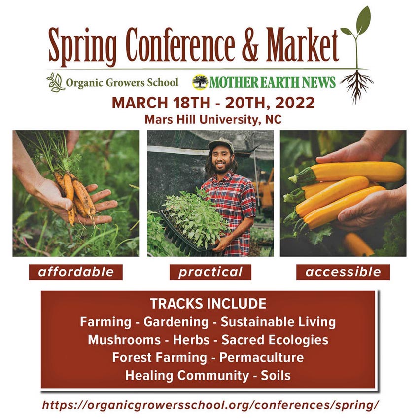 Organic Growers School’s 29th Annual Spring Conference – Madison County ...